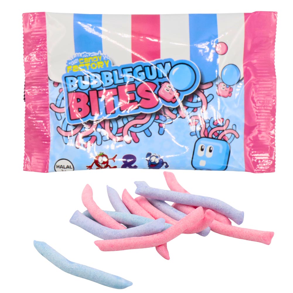 Wholesale Crazy Candy Factory Bubblegum Bites 40g - 24 Count | Appleton ...
