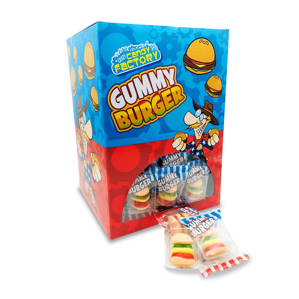 Wholesale Crazy Candy Factory Gummy Mini Burgers 10g - 100 Count ...