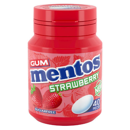 Wholesale Mentos Gum Strawberry Sugar Free - 6x40 Pieces | Appleton Sweets