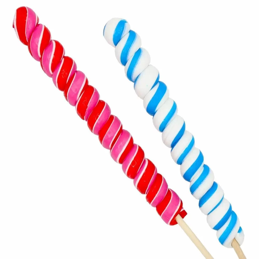 Wholesale Candy Realms Strawberry & Bubblegum Twist Pops - 24 Count ...