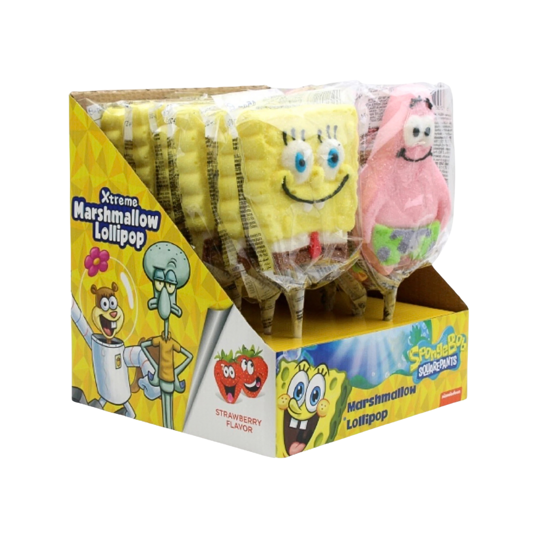 Wholesale Spongebob Squarepants Candy Marshmallow Pops - 12 Count ...