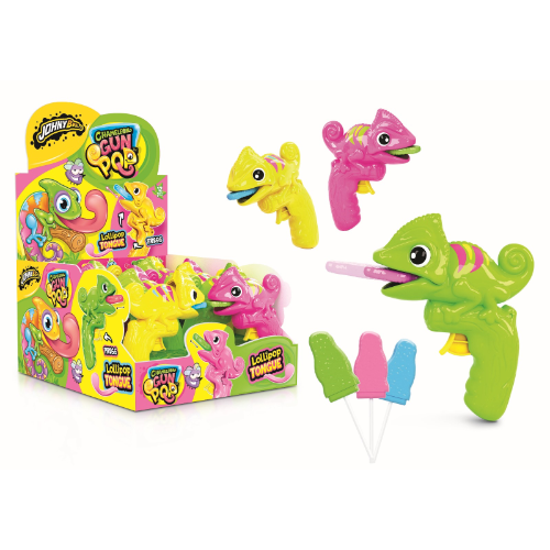 Wholesale Johnny Bee Chameleon Gun Candy Pop - 12 Count | Appleton Sweets
